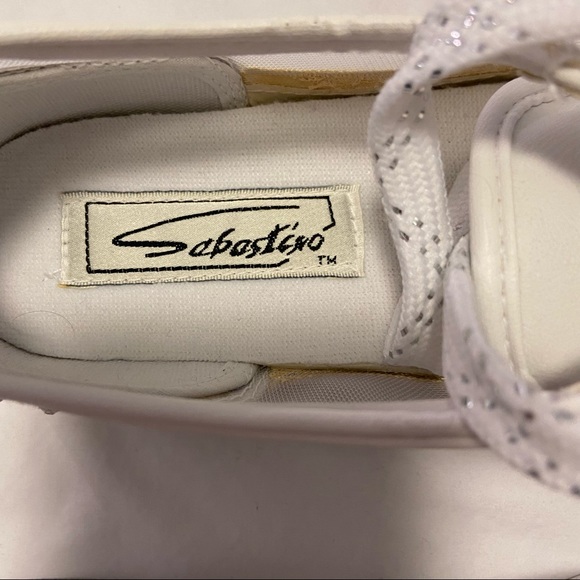 Sebastino | Shoes | Nwob Mesh And Leather Sneakers With Rhinestones ...